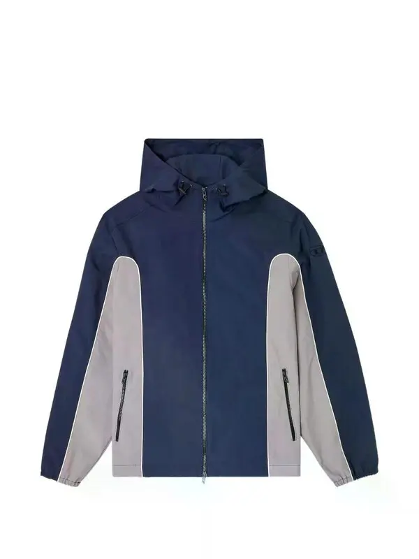 DIESEL® Hooded Panelled Jacket - Blue