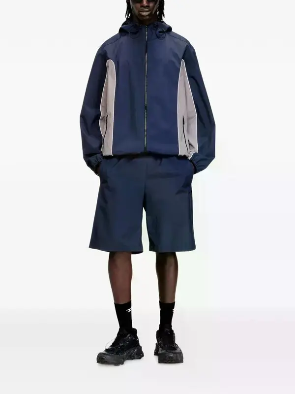 DIESEL® Hooded Panelled Jacket - Blue
