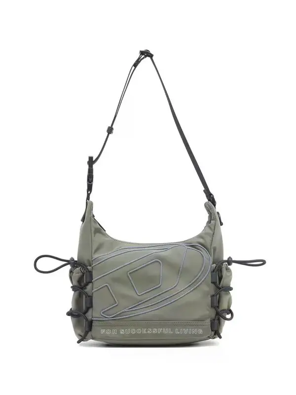 DIESEL Drawstring Logo Shoulder Bag - Green