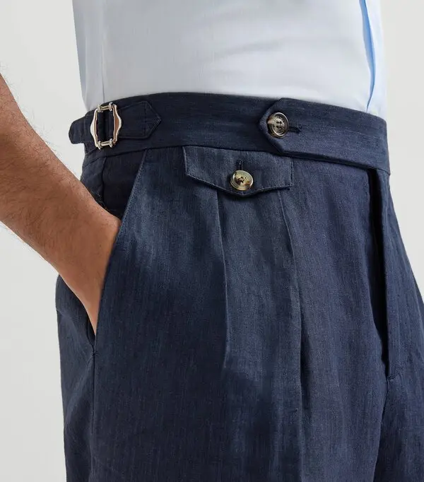 Brunello Cucinelli Linen Tailored Trousers