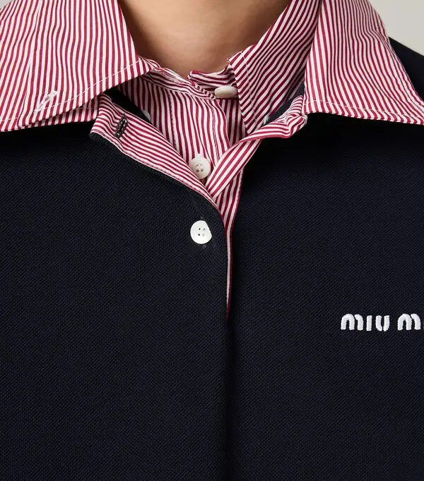 Miu Miu Cotton Piqué Polo Shirt