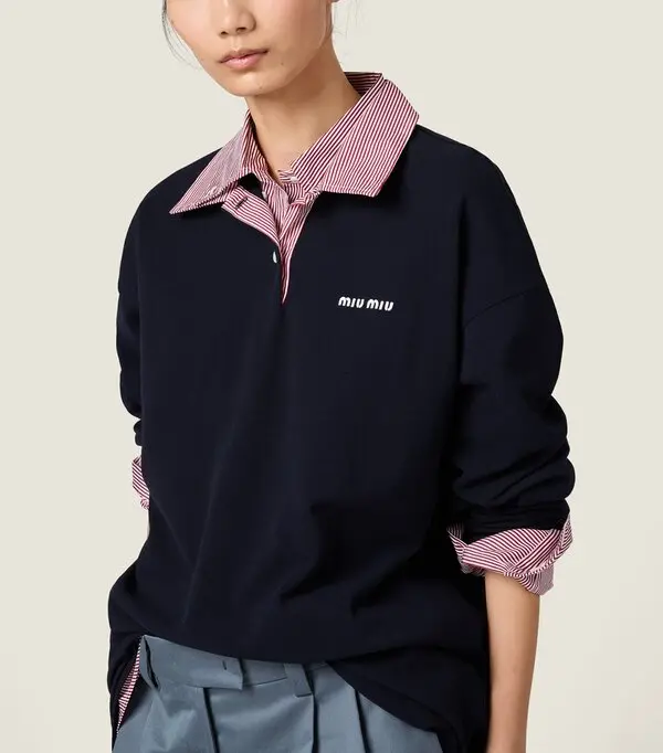Miu Miu Cotton Piqué Polo Shirt