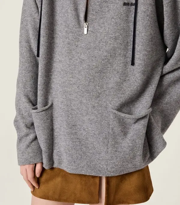 Miu Miu Cashmere Half-zip Sweater