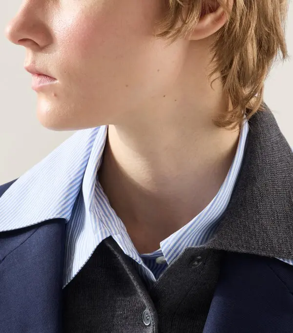 Miu Miu Wool Gabardine Blazer With Contrast Collar