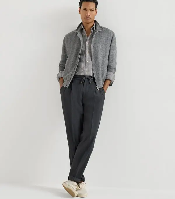 Brunello Cucinelli Linen Stripe Shirt