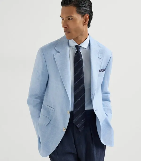 Brunello Cucinelli Linen-wool Deconstructed Blazer