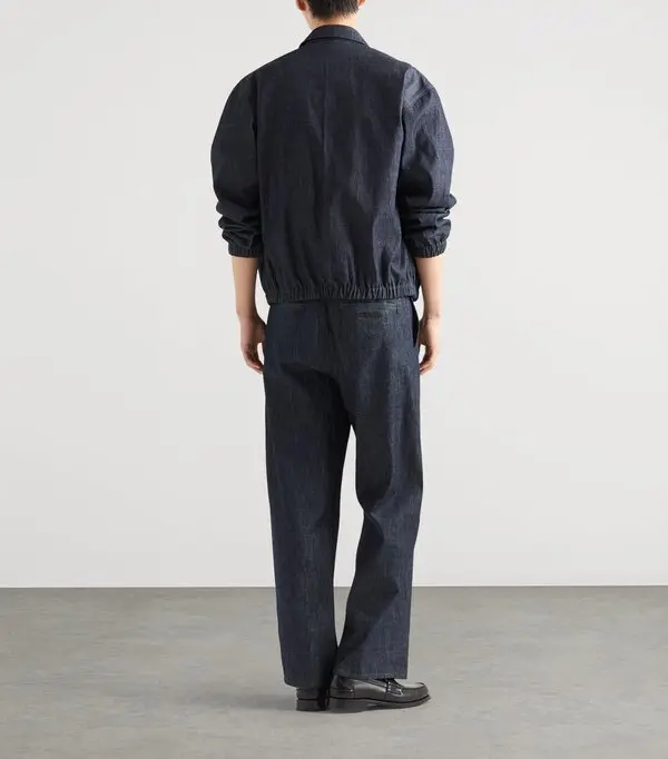 Prada Chambray Denim Blouson Jacket - Blue