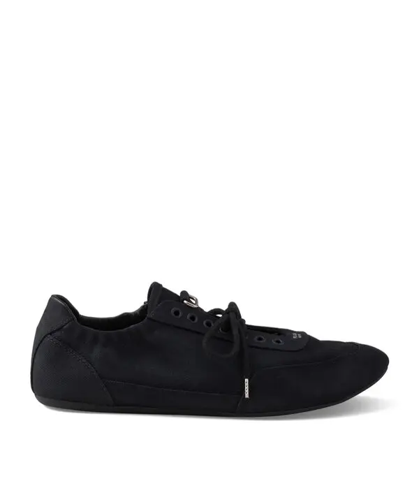 Prada Canvas Collapse Sneakers - Black