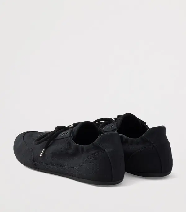 Prada Canvas Collapse Sneakers - Black