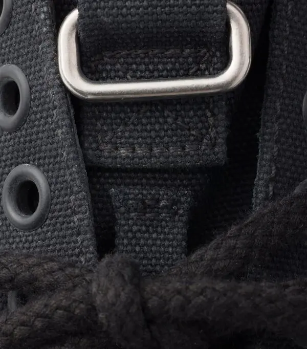 Prada Canvas Collapse Sneakers - Black