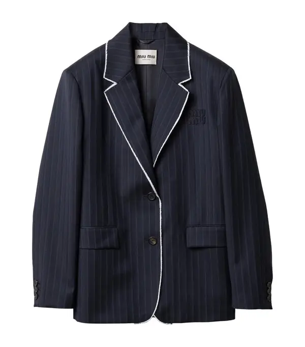 Miu Miu Wool Pinstripe Blazer