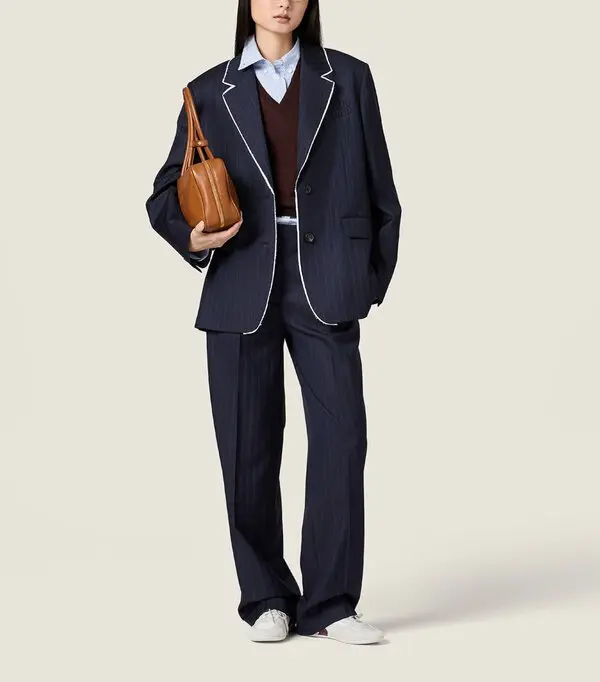 Miu Miu Wool Pinstripe Blazer