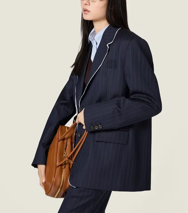 Miu Miu Wool Pinstripe Blazer