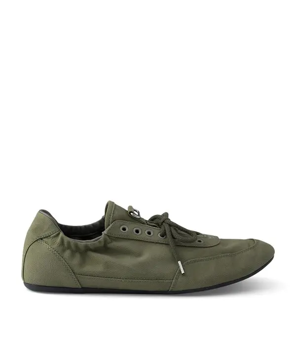 Prada Canvas Collapse Sneakers - Green