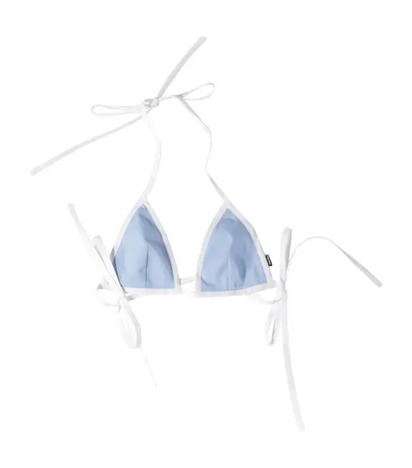 Miu Miu Cotton Poplin Bikini Top