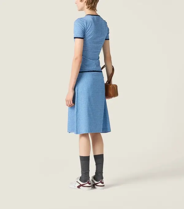Miu Miu Jersey Wrap-around Mini Skirt