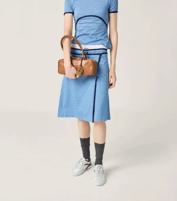 Miu Miu Jersey Wrap-around Mini Skirt