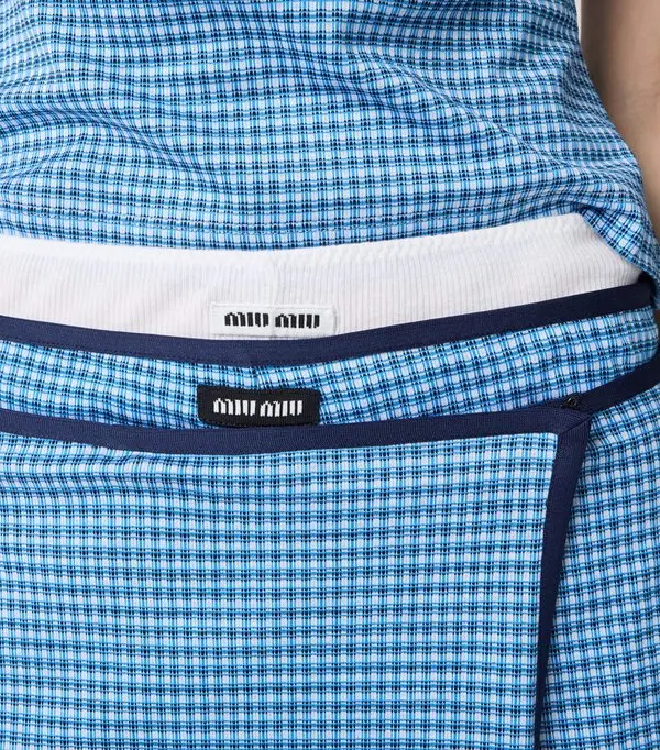 Miu Miu Jersey Wrap-around Mini Skirt