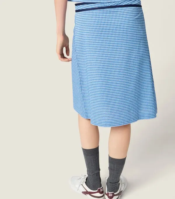 Miu Miu Jersey Wrap-around Mini Skirt