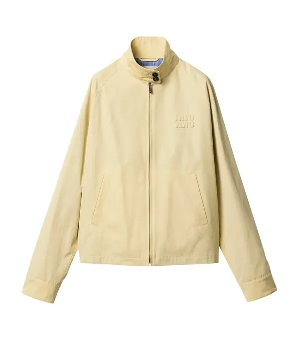 Miu Miu Cotton Poplin Shirt Jacket - Yellow
