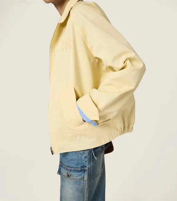 Miu Miu Cotton Poplin Shirt Jacket - Yellow