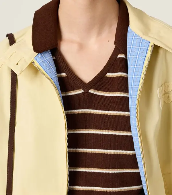 Miu Miu Cotton Poplin Shirt Jacket - Yellow