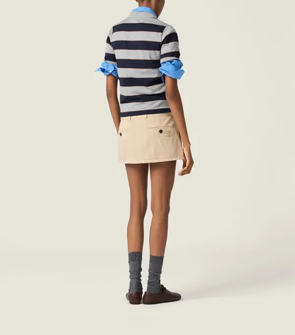 Miu Miu Cotton Striped Polo Shirt