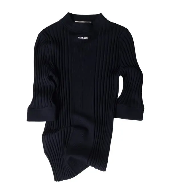 Miu Miu Wool Ribbed Sweater