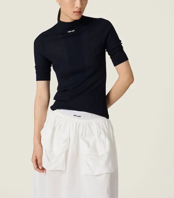 Miu Miu Wool Ribbed Sweater