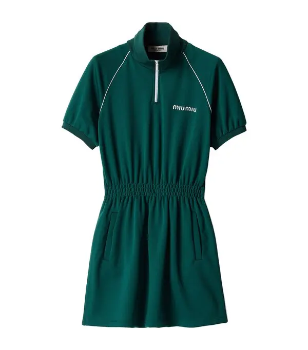 Miu Miu Technical Jersey Mini Dress