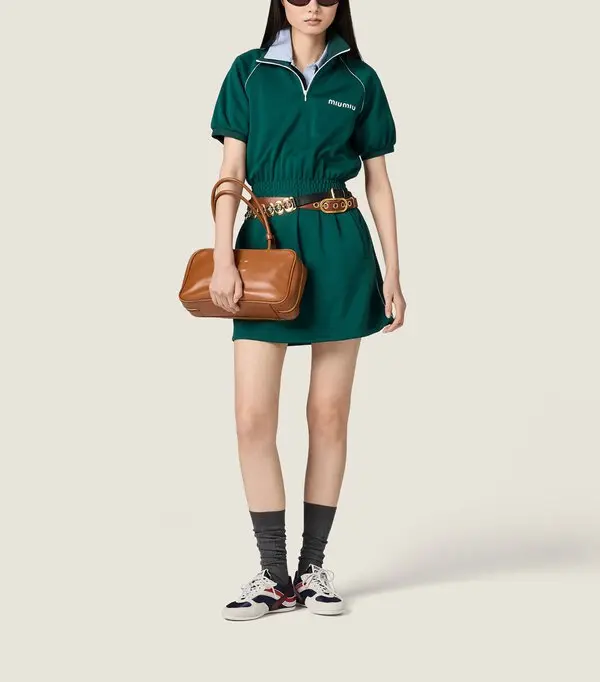 Miu Miu Technical Jersey Mini Dress