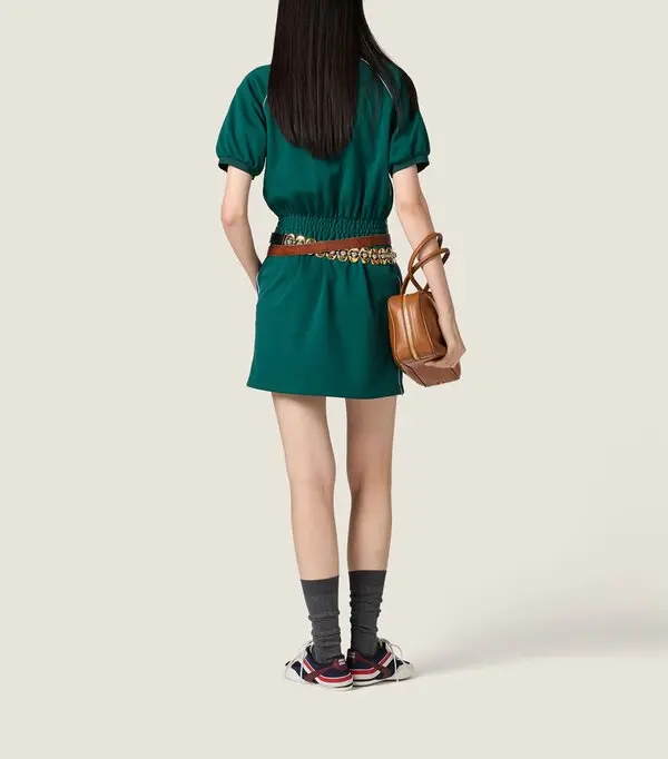 Miu Miu Technical Jersey Mini Dress
