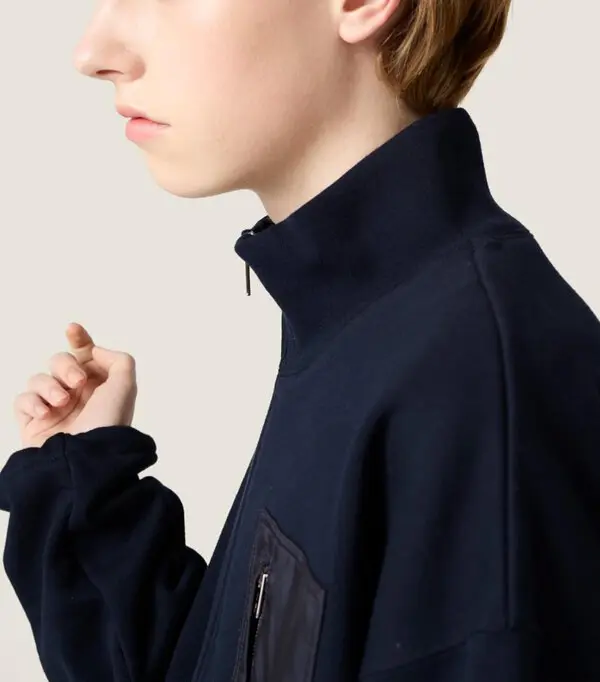 Miu Miu Cotton Zip-up Sweatshirt