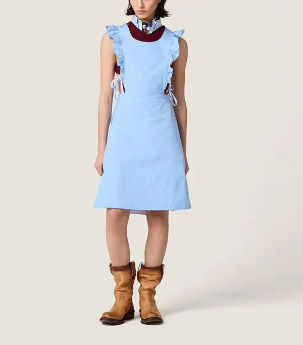 Miu Miu Cotton Apron Mini Dress