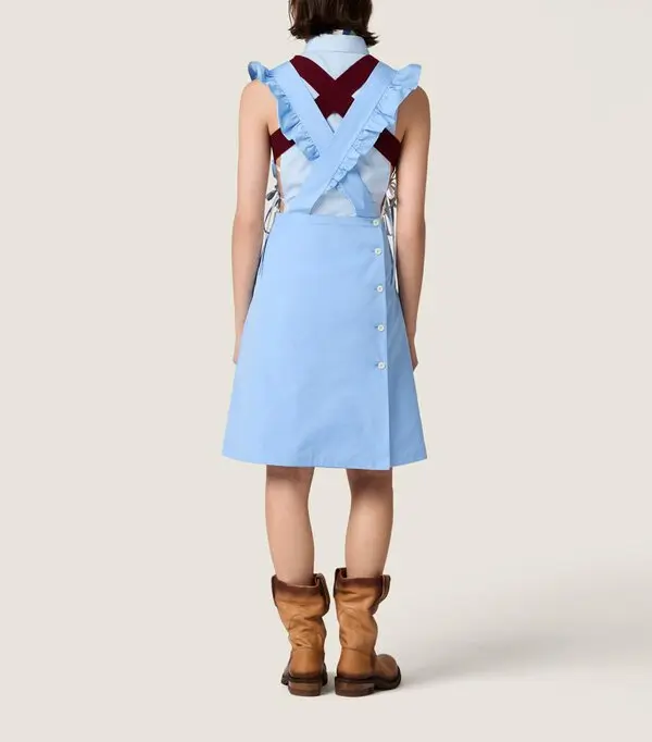 Miu Miu Cotton Apron Mini Dress