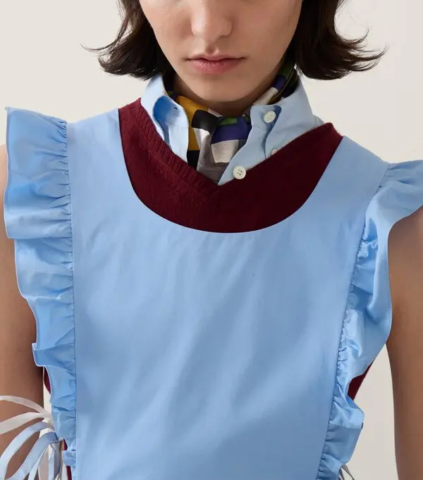Miu Miu Cotton Apron Mini Dress