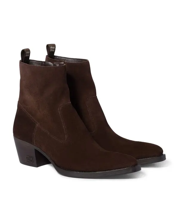 Miu Miu Suede Ankle Boots 45