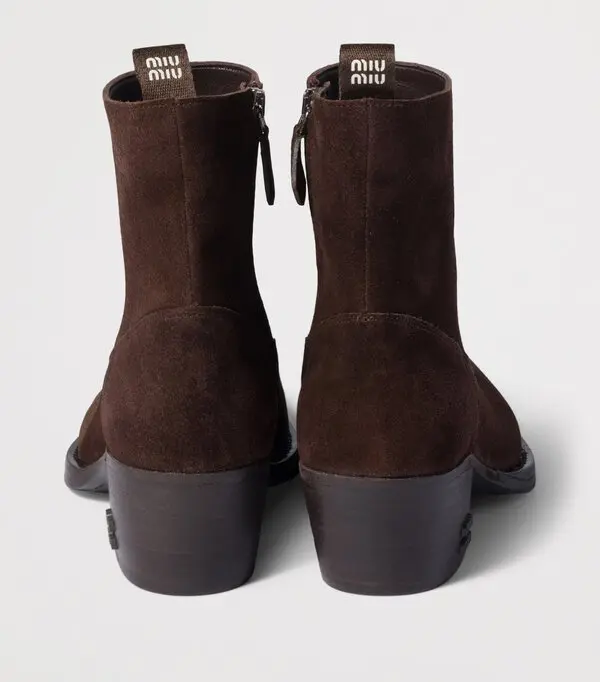 Miu Miu Suede Ankle Boots 45