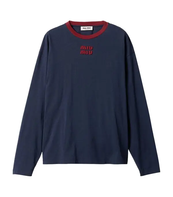 Miu Miu Cotton Long-sleeve T-shirt