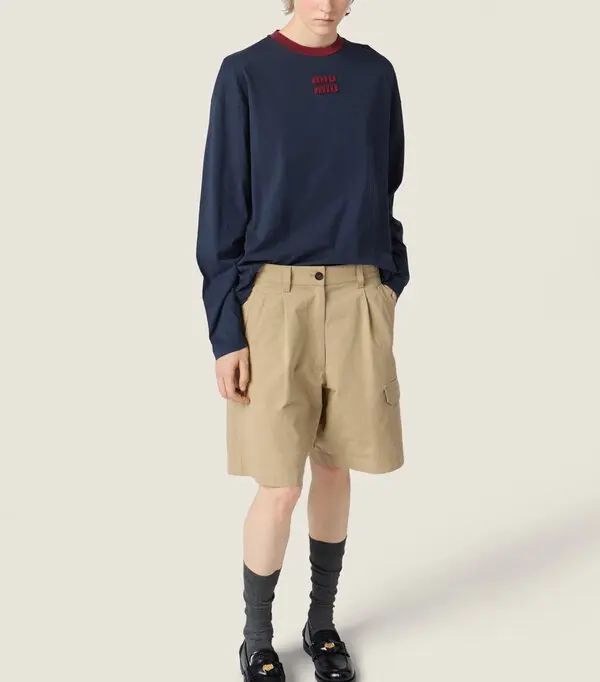 Miu Miu Cotton Long-sleeve T-shirt