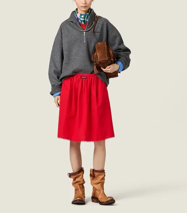 Miu Miu Cashmere Quarter Zip Sweater