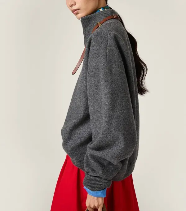 Miu Miu Cashmere Quarter Zip Sweater