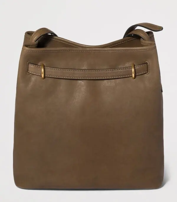 Miu Miu Nappa Leather Aventure Bucket Bag - Green