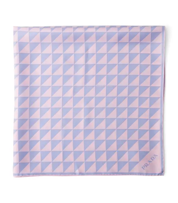 Prada Silk Triangle Scarf - Pink