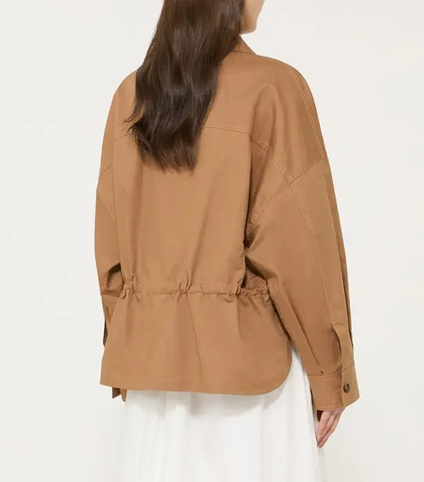 Max Mara Cotton-linen Shirt Jacket - Brown