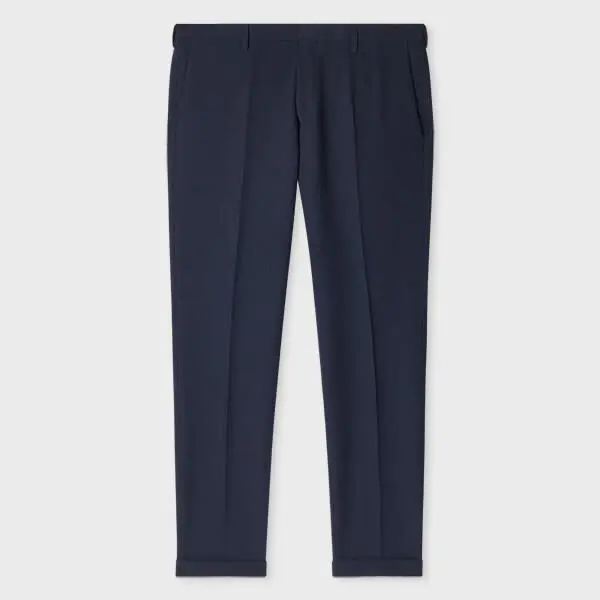 Paul Smith Slim-fit Seersucker Stripe Trousers - Blue