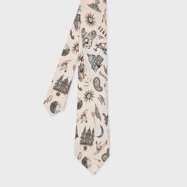 Paul Smith Printed Silk Necktie
