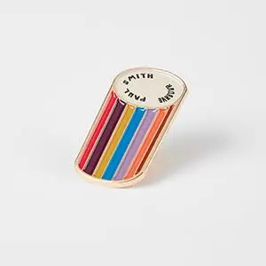 PAUL SMITH LOVES BARBOUR Rock Pin Badge - White