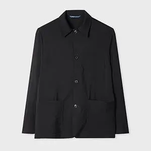 Paul Smith Stretch-wool Seersucker Work Jacket - Black