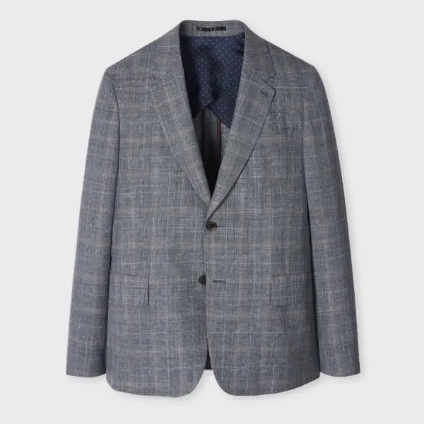 Paul Smith Summertime Check Wool-silk Blazer